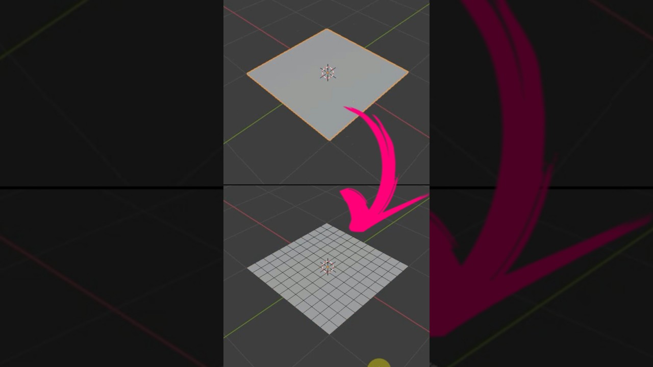 How to add subdivision in plane in Blender  #3d #blender #blender3d