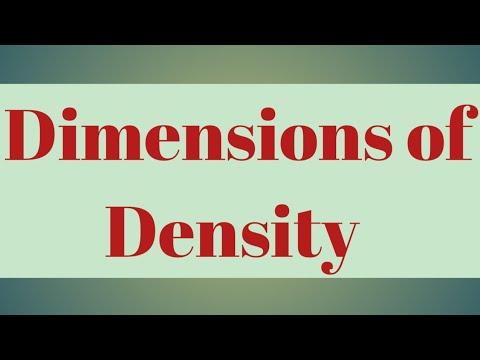 Dimensional formula of density