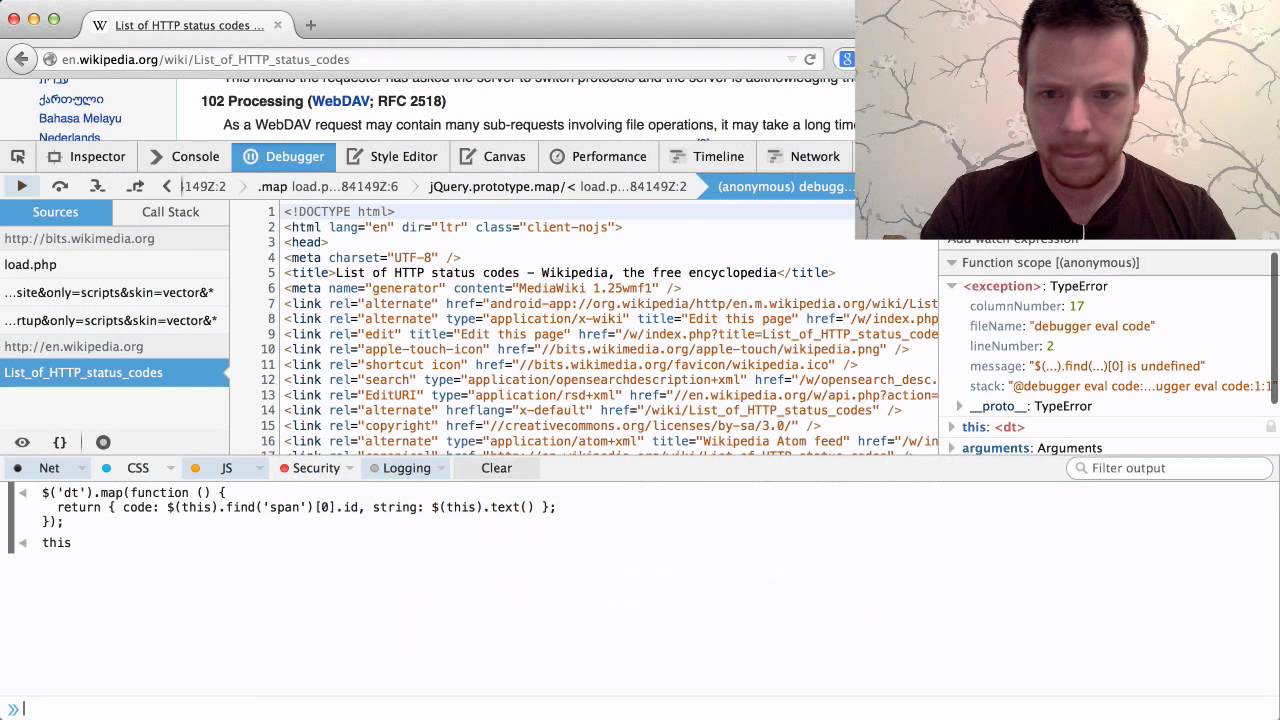 Firefox devtools workflow: debugging console code