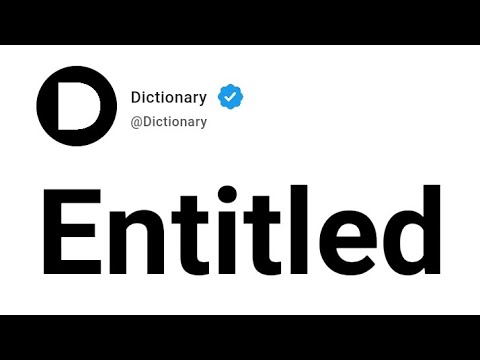 Entitled Meaning In English
