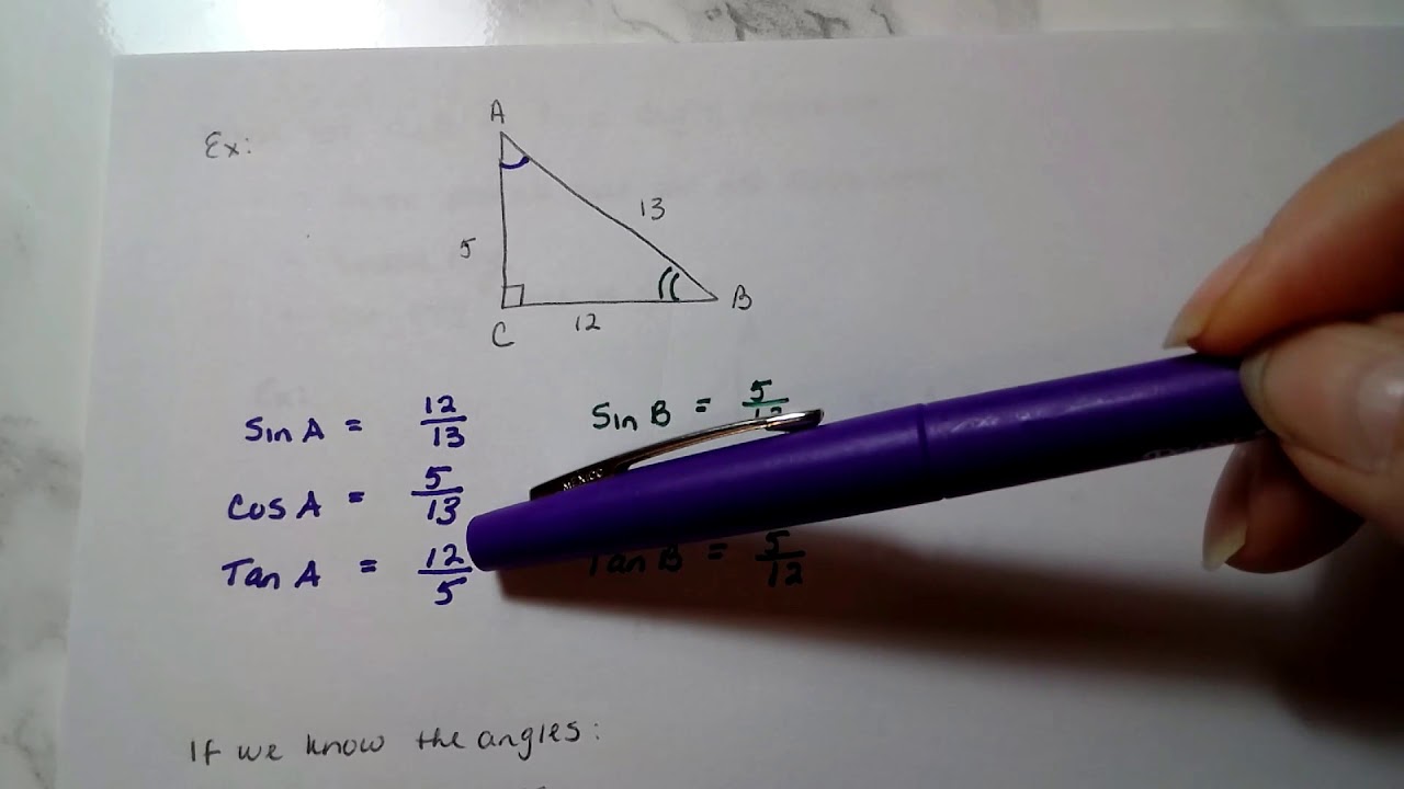 Geometry: Trig Ratios and Angles using Inverse Trig Functions