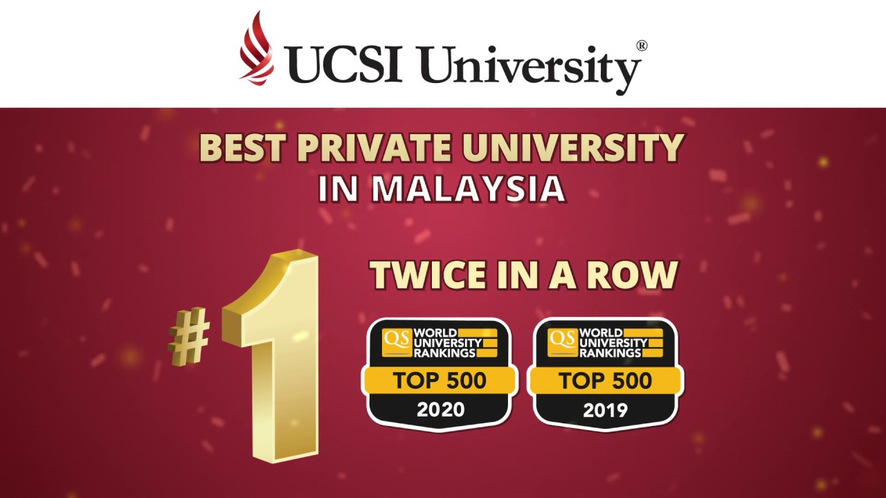 UCSI University - #1 Private University in Malaysia QS Ranking 2020