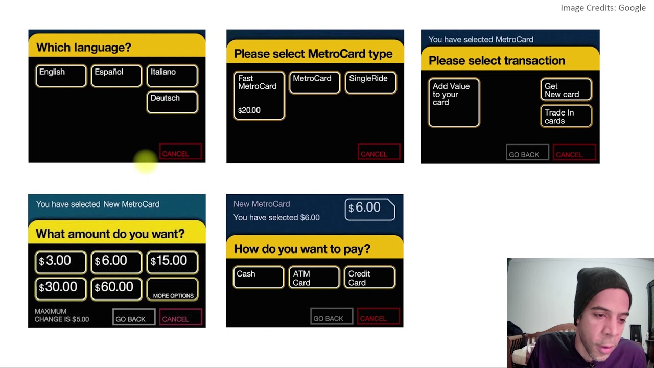 Part -1 Desing thinking behind one of my interfaces for metro ticket vending machines.