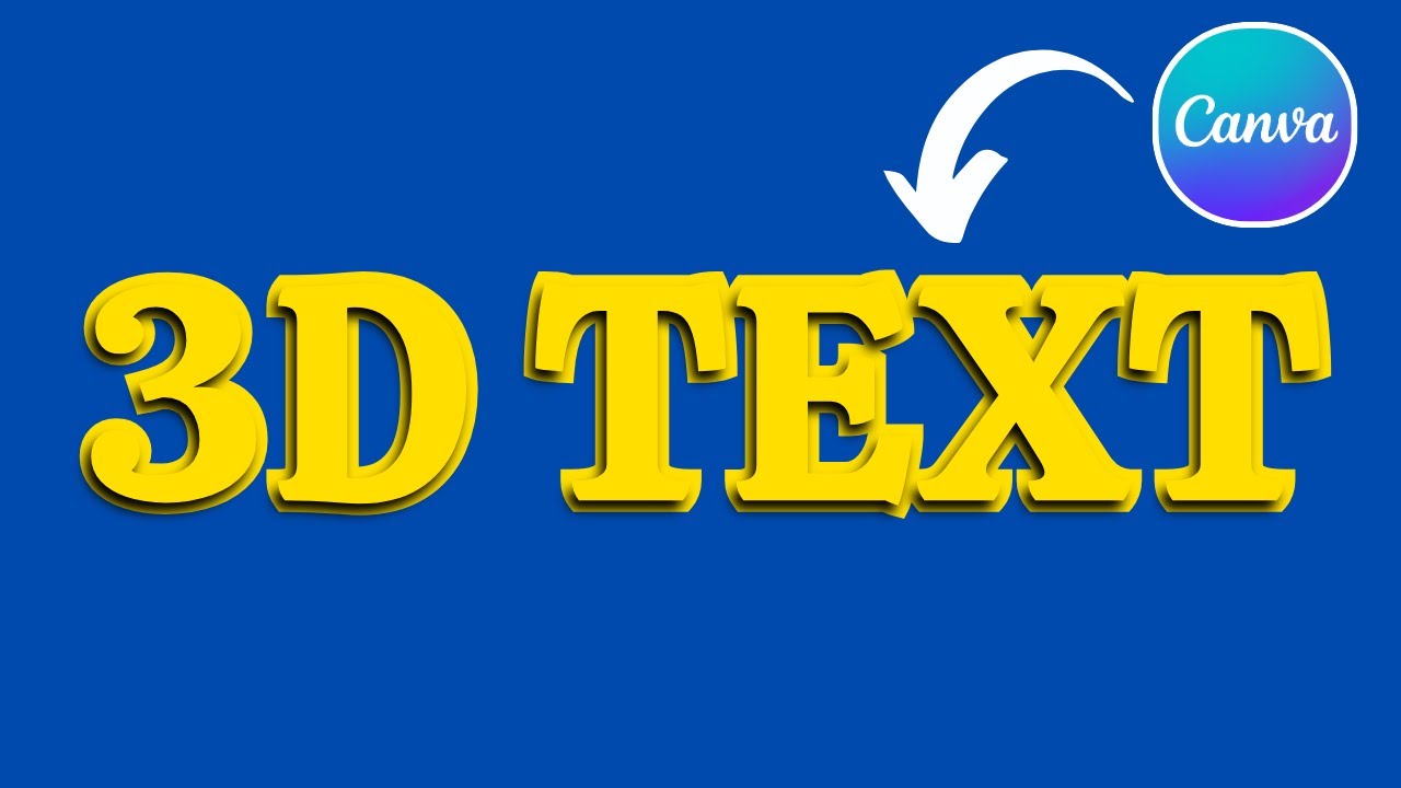 How To Create 3D Text Style Typography Using Canva | Canva Typography Tutorial