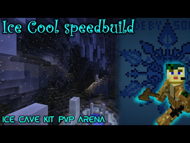 Icy & Snowy themed cave kit PvP arena Minecraft Map
