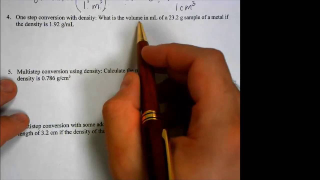 Unit Conversions Worksheet