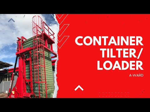 A-Ward Container Tilters in Action Loading Grain #bulkhandling #containerloading #containertilter