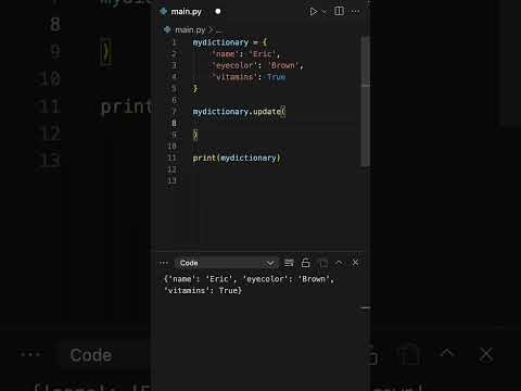 Update Method is POWERFUL in a Python Dictionary
