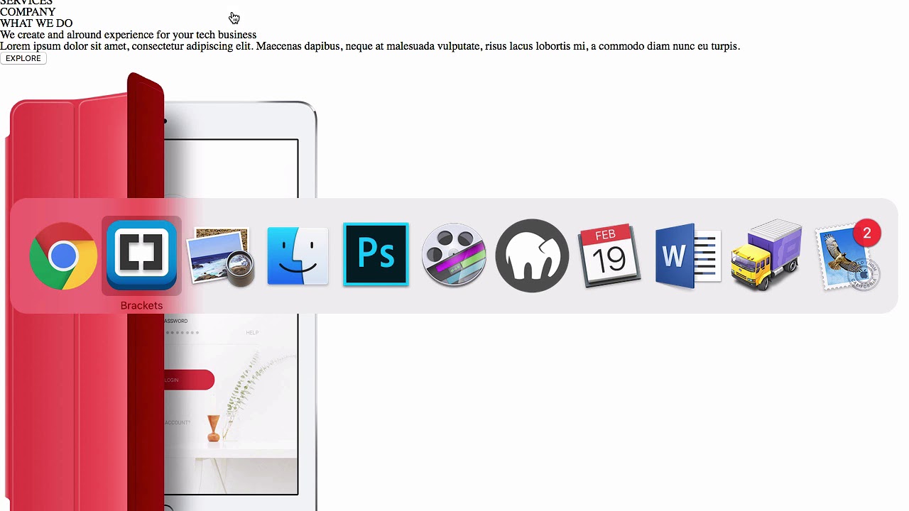 Basic simple HTML CSS layout 2