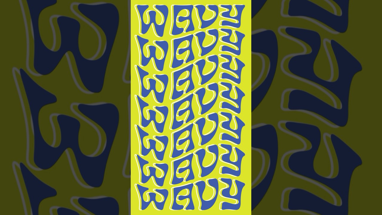 How to make a wavy text effect #adobeillustrator #tutorial #typography