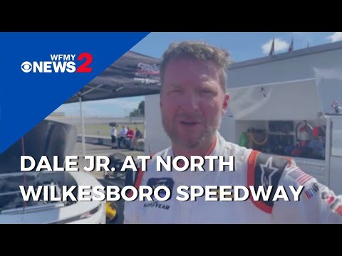 Dale Jr. takes laps around North Wilkesboro Speedway