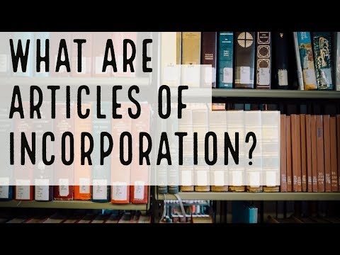 What are Articles of Incorporation. By CORP USA