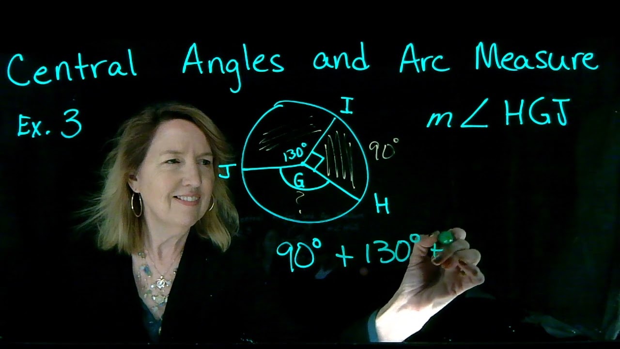 Finding a Central Angle in a Circle, Example 3