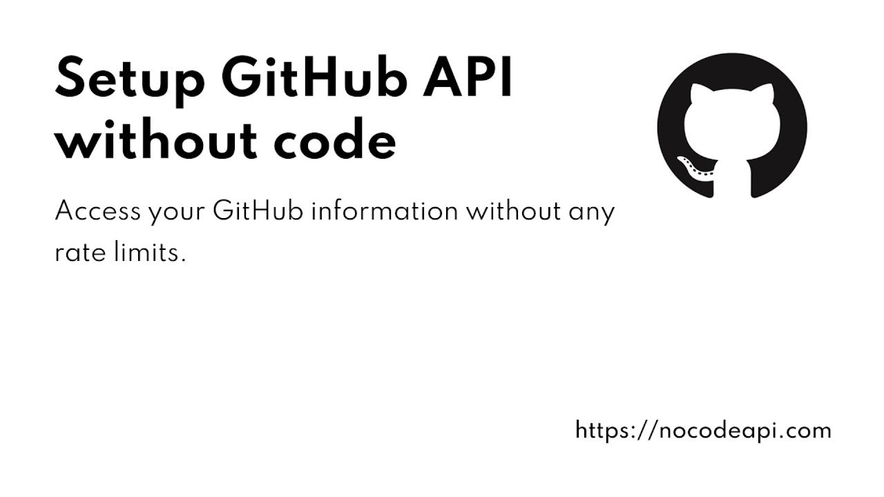 Setup GitHub API without Code