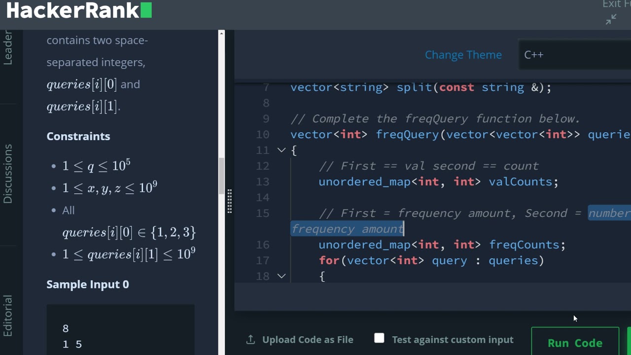 HackerRank Interview Prep - Problem 14: Frequency Queries
