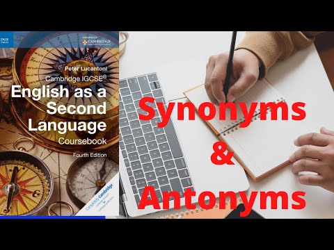 IGCSE English Vocabulary Synonyms and Antonyms