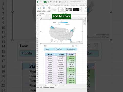 How to create a Map Chart in Excel! #scribe #excel #spreadsheet