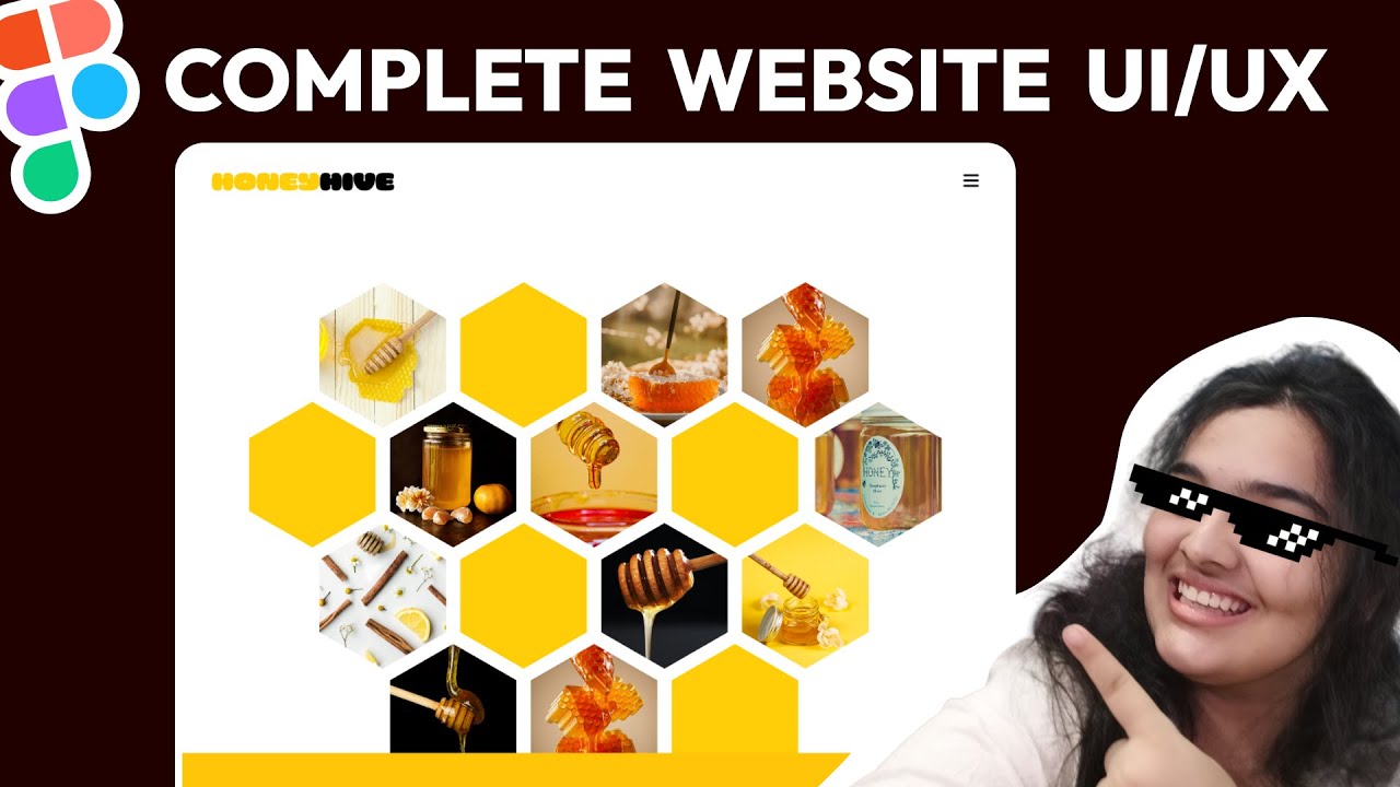 Figma Tutorial for Beginners - Complete 🍯 Honey 🐝 Website UI Design
