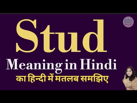 Stud meaning l meaning of stud l stud ka matlab Hindi mein kya hota hai l vocabulary