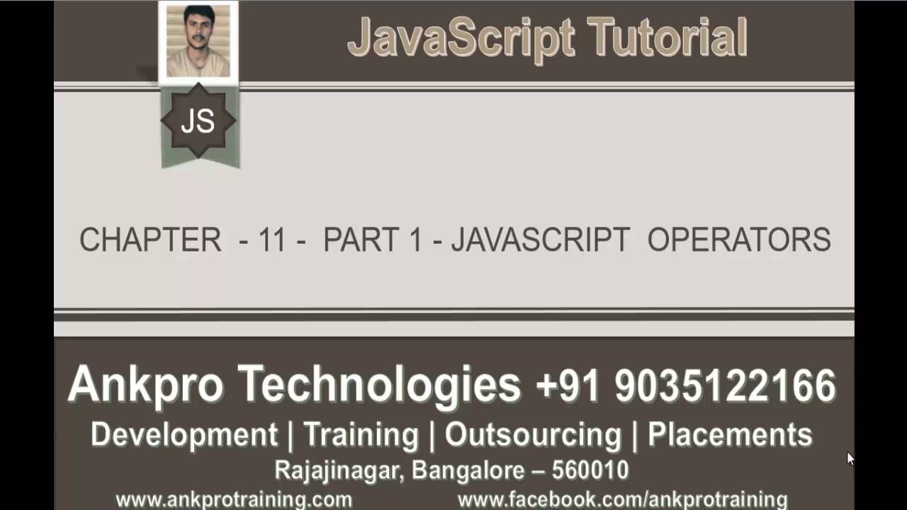 JavaScript for beginners - Chapter 11 - Operators Part 1 (Arithmetic operators)