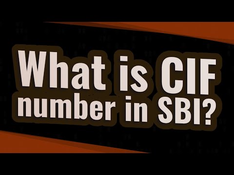 What is CIF number in SBI?