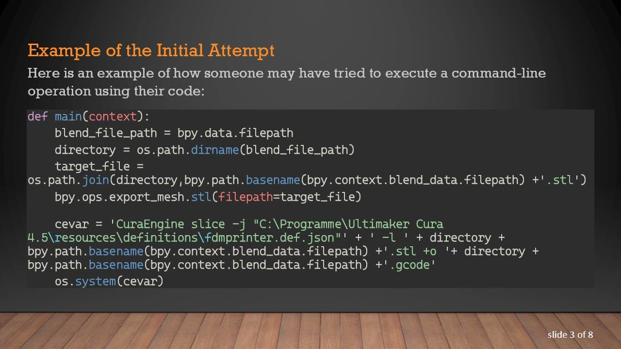 How to Translate Command-Line into Python Code for Blender Scripts