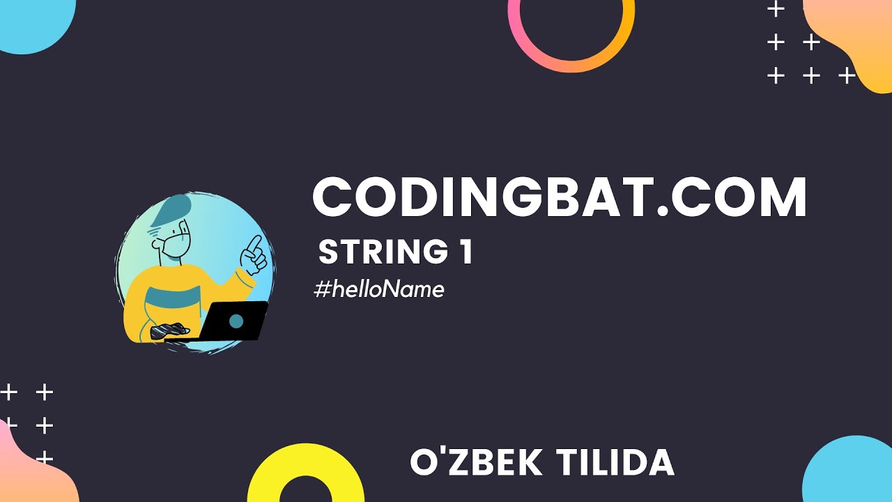 Codingbat misollari | Java String 1 O'zbek tilida !
