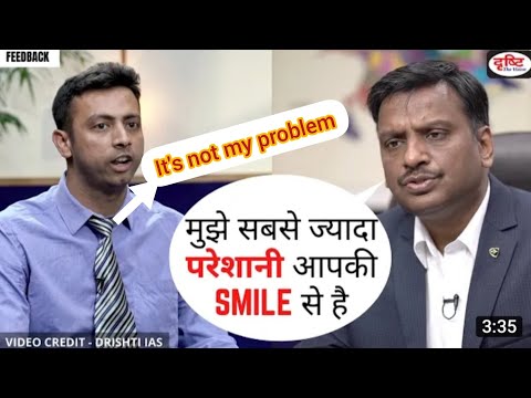 Sarcastic smile mat do| upsc interview drishti ias| upsc interview hindi#shorts #ias #upsc#drishti