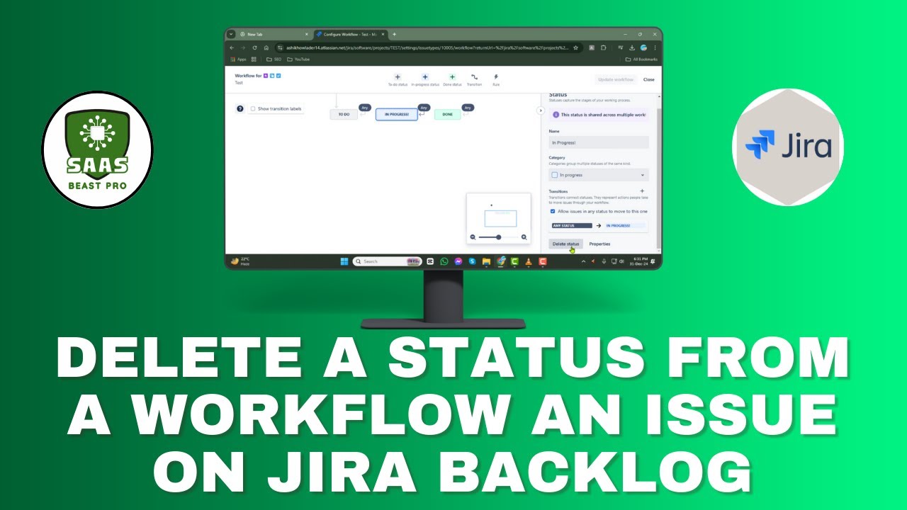 How to Delete a Status From a Workflow an Issue on Jira Backlog - Full Tutorial (2025)