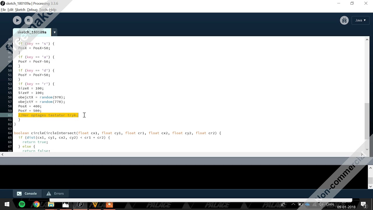 Game made with Processing