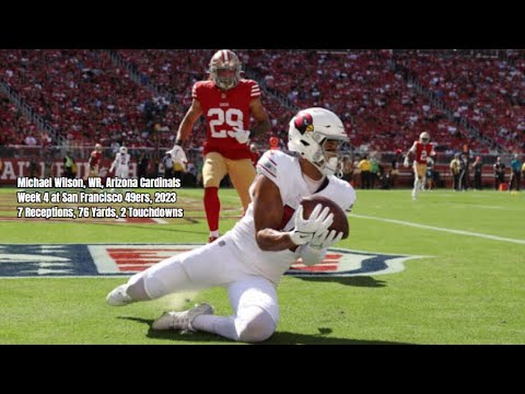 Michael Wilson Week 4 Every Target and Catch Arizona Cardinals at San Francisco 49ers NFL 2023