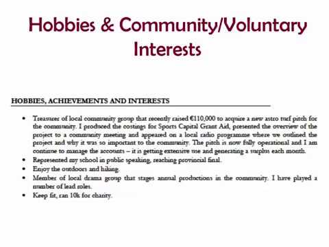HOW TO: Depicting hobbies and interests on your CV