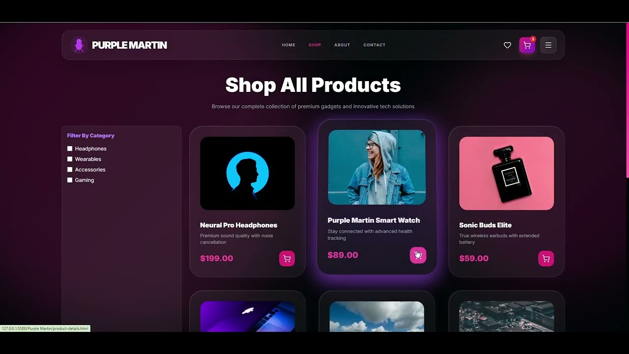 Purple Martin – Modern Multipage eCommerce HTML Template with Admin Dashboard