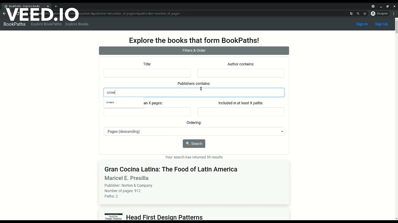 CS50's Web Programming Course - Capstone - BookPaths