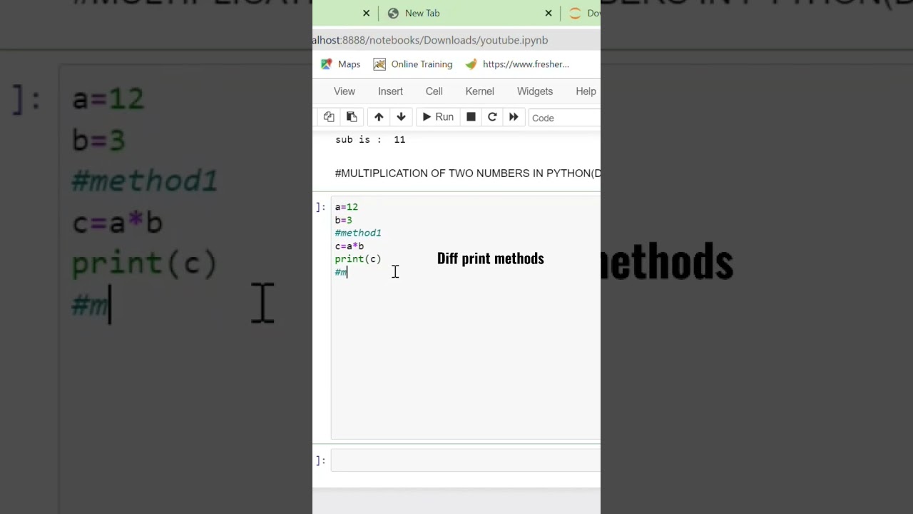 3-MULTIPLICATION OF TWO NUMBERS IN PYTHON (Diff print methods)