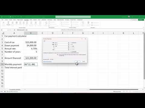 Car Payment Calculator Using Excel