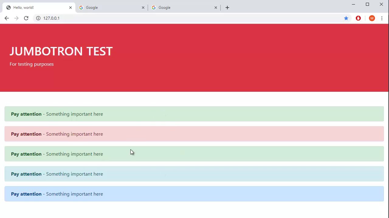 Bootstrap 4 Tutorial - 13 - Alerts