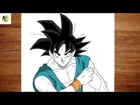 How to Draw Goku || Easy goku Drawing Tutorial || Anime drawing easy step by step #goku