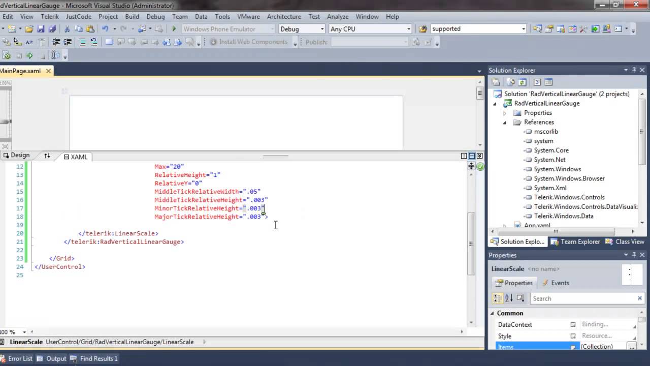 LinearGauge control for WPF and Silverlight