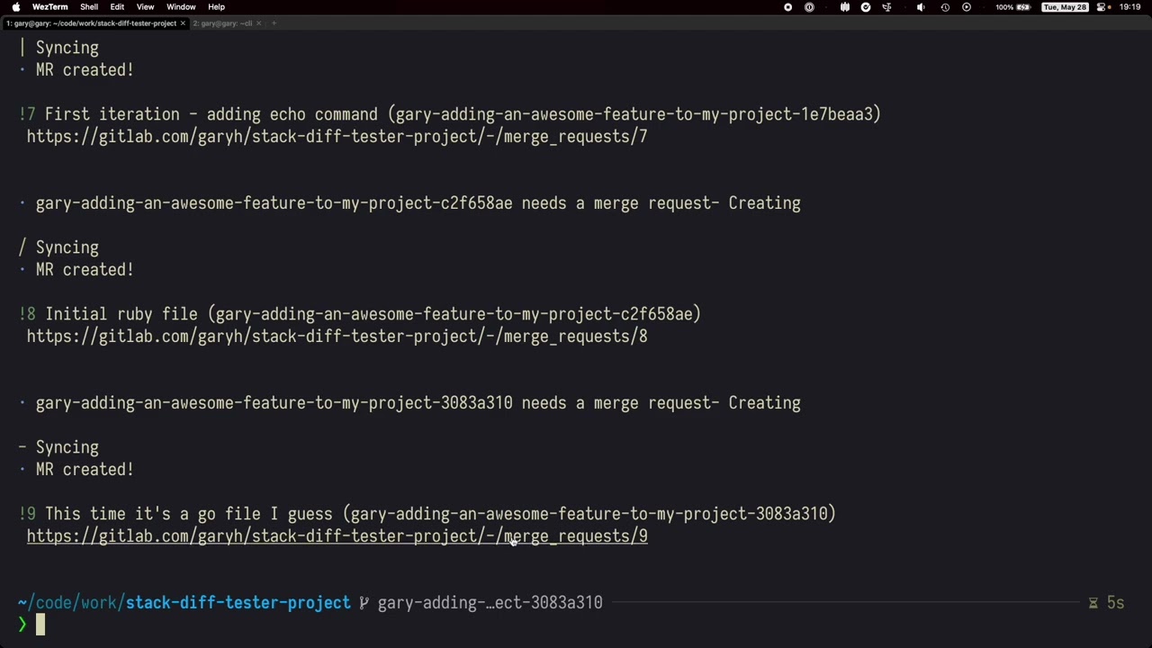 Stacked Diffs in the CLI overview