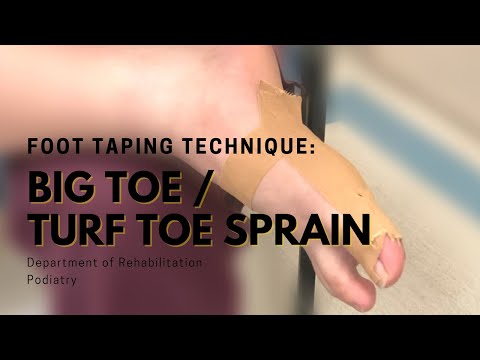 Foot Taping Technique: Big Toe / Turf Toe Sprain