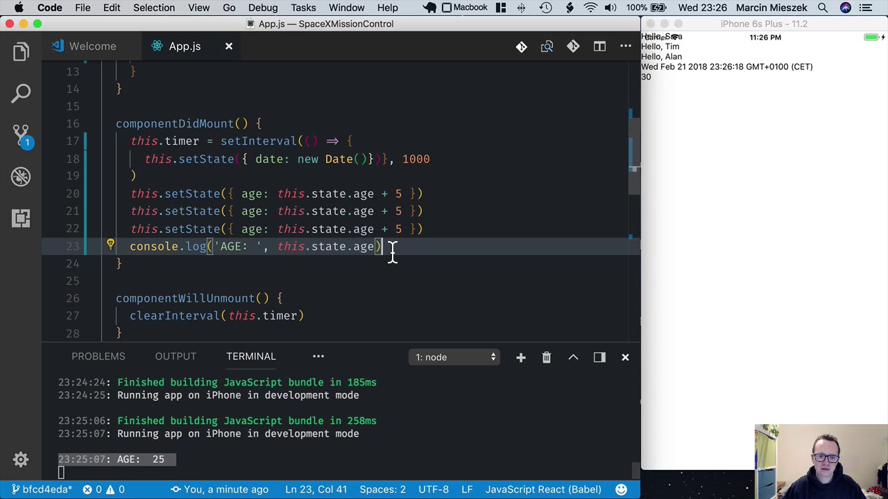 React Native Tutorial - Getting Started #9 - Set State