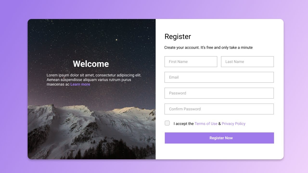How To Make Signup Page Using Tailwind | Create Registration Form Using Tailwind CSS For Beginners