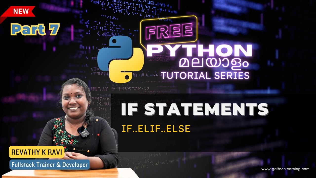 IF statement in Python Malayalam Tutorial | IF | IF-ELSE | ELIF| Python for Beginners | Part 7