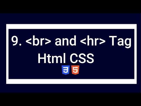 br and hr tag in Html CSS||Html CSS Full Course For Beginners||#9