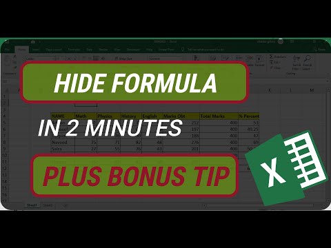 How to Hide formula with protecting excel sheet | Don't Show Formula in Formula Bar but Allow Input