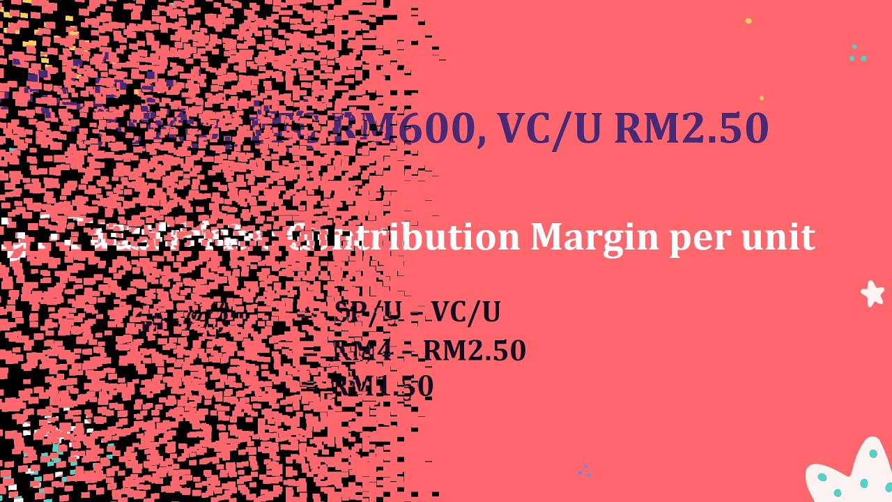 CHAPTER 4: TUTORIAL - 4 3  CVP ANALYSIS METHOD CONTRIBUTION MARGIN