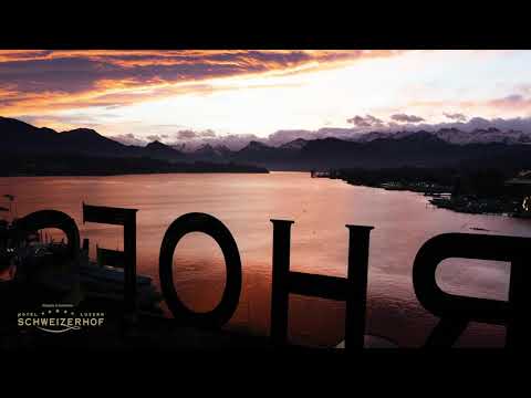 The Day awakes in front of the Hotel Schweizerhof Luzern