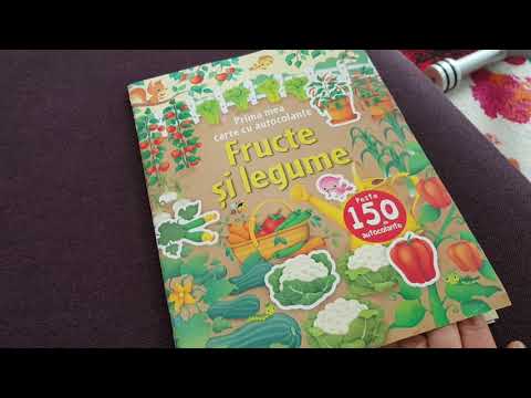 [Cartile Evei] Fructe si legume, carte cu autocolante de la Editura Litera (usborne)