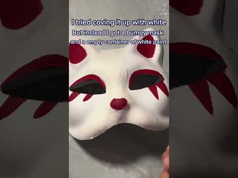 Making a Japanese cat mask#asmr #catmask